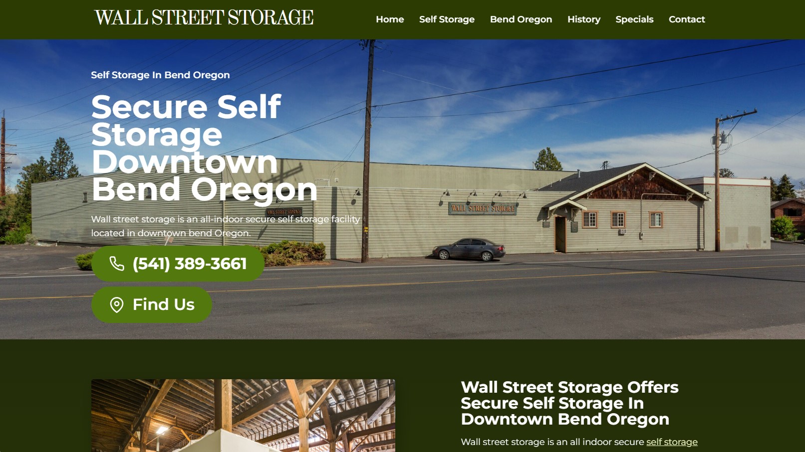 Website for Storage Units - James Web Design